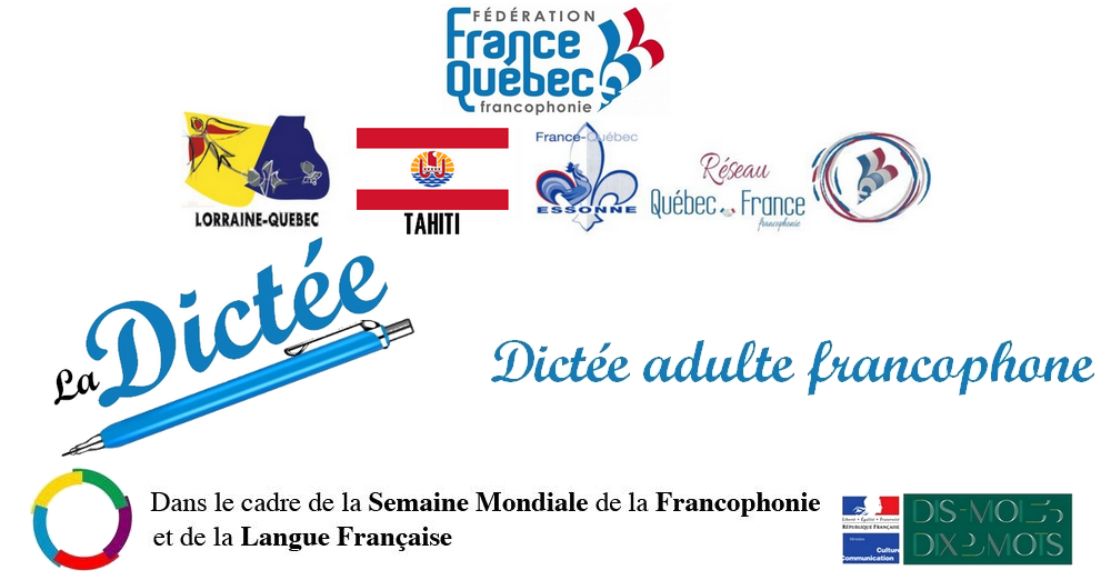 Dictée adulte francophone 2024 - Fédération France-Québec